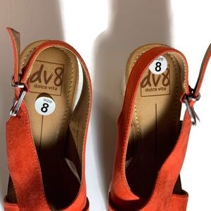 Dolce Vita | Shoes | Dv8 Dolce Vita Orange Tan Size 8 Wedge Sandals ...
